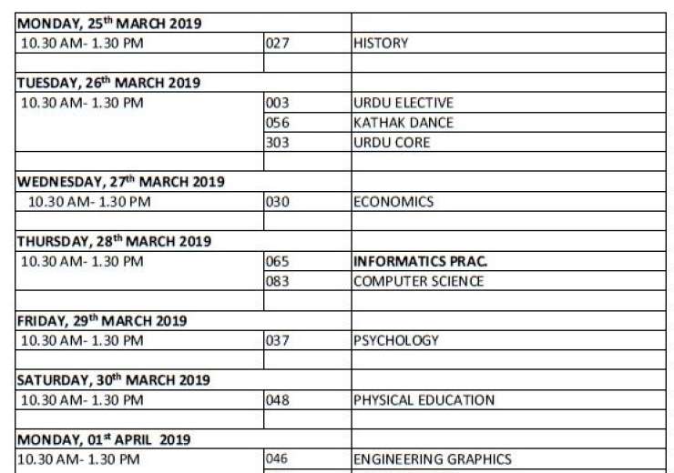CBSE date sheet for Class 10, Class 12 declared: Check full schedule ...