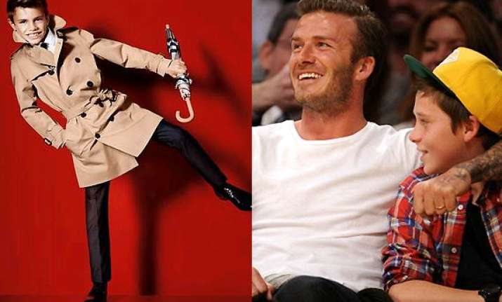 David Beckham Helps Sons Brooklyn Romeo On Their First Photoshoots