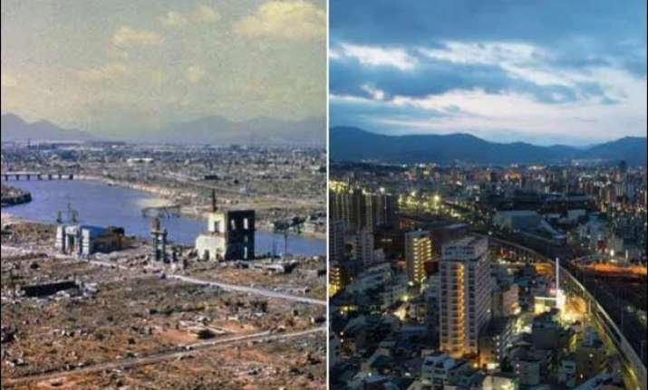 How Hiroshima and Nagasaki look after 70 years of destruction Then and ...
