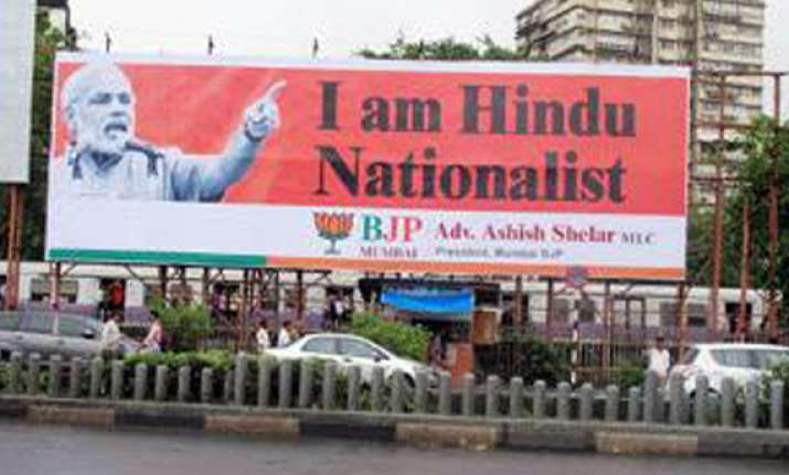 BJP puts up posters projecting Narendra Modi as 'Hindu nationalist ...