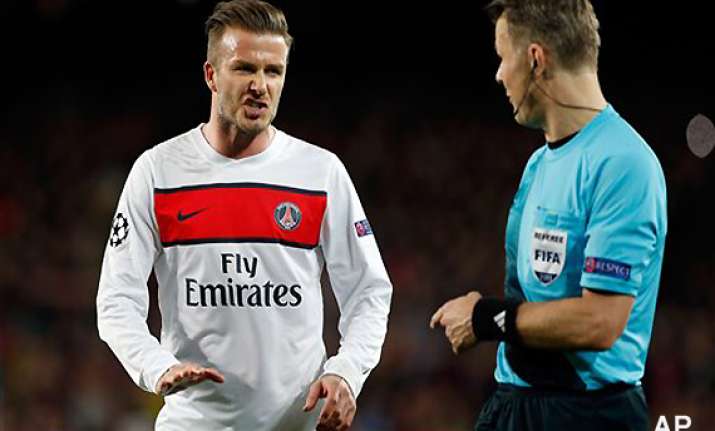 David Beckham sent off as PSG wins 1-0 at Evian | Soccer News – India TV