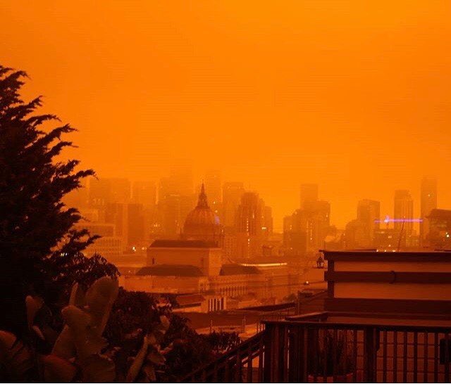 California skies turn orange after more than 25 wildfires across the ...
