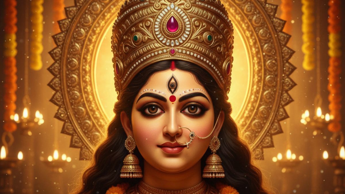 Maa Durga face images HD for Navratri 2025 puja and devotion