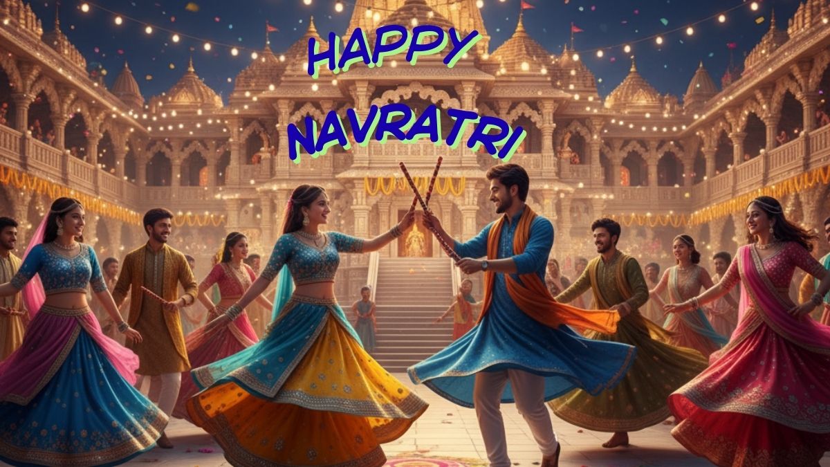 Navratri 2025 images in Hindi | Shubh Navratri pics, Hindi wishes and ...