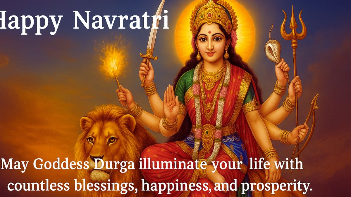 Navratri 2025 images in Hindi | Shubh Navratri pics, Hindi wishes and Happy Navratri photos
