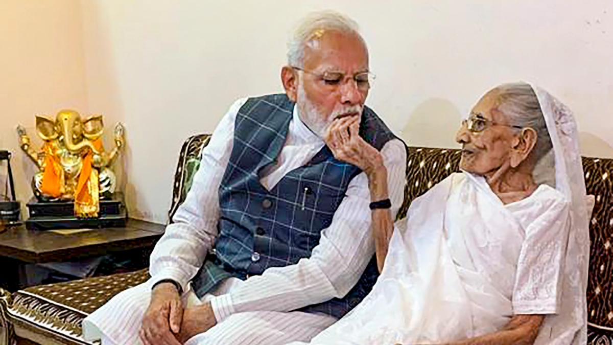 Heartfelt moments: PM Modi with his mother, Heeraben Modi | In pics
