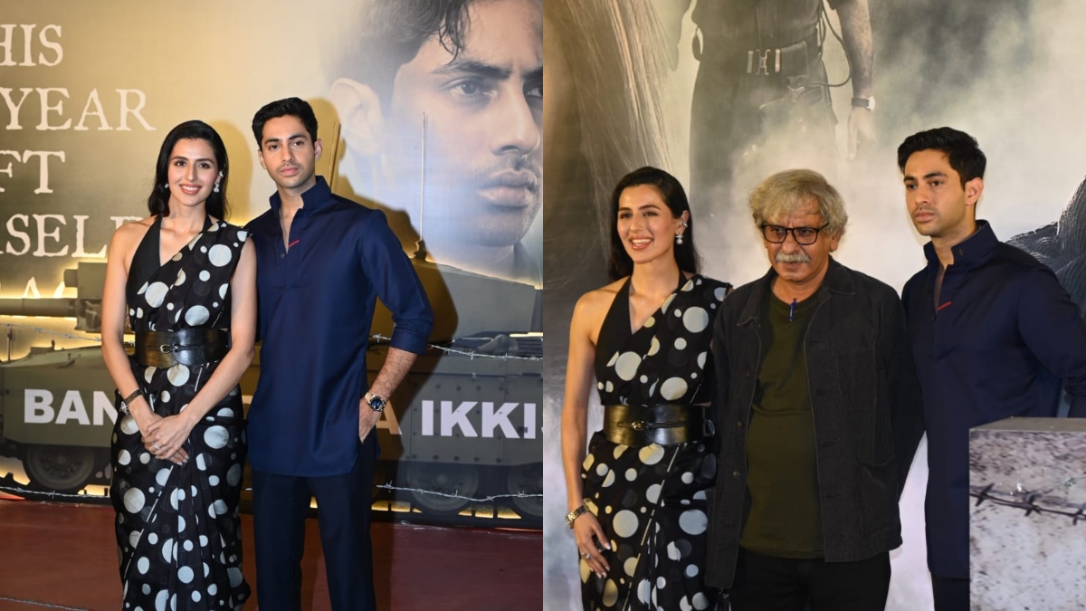 Ikkis screening: Sunny Deol and Bobby Deol pose with Dharmendra's ...