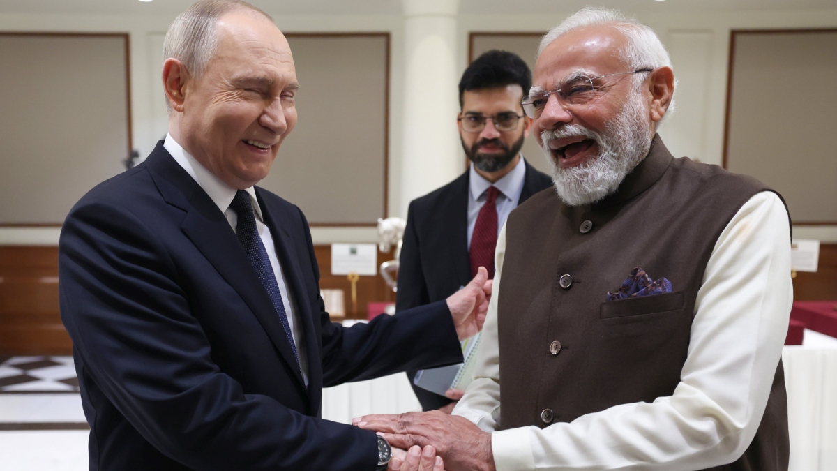 PM Modi-Putin 'bromance' in India: Handshake, hug and carpool | In pics