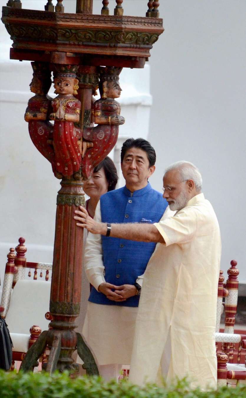 In pics: Day 1 of Japanese PM Shinzo Abe's India visit