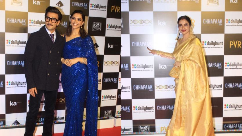 Photos Deepika Padukone Ranveer Singh Chhapaak movie screening Varun ...