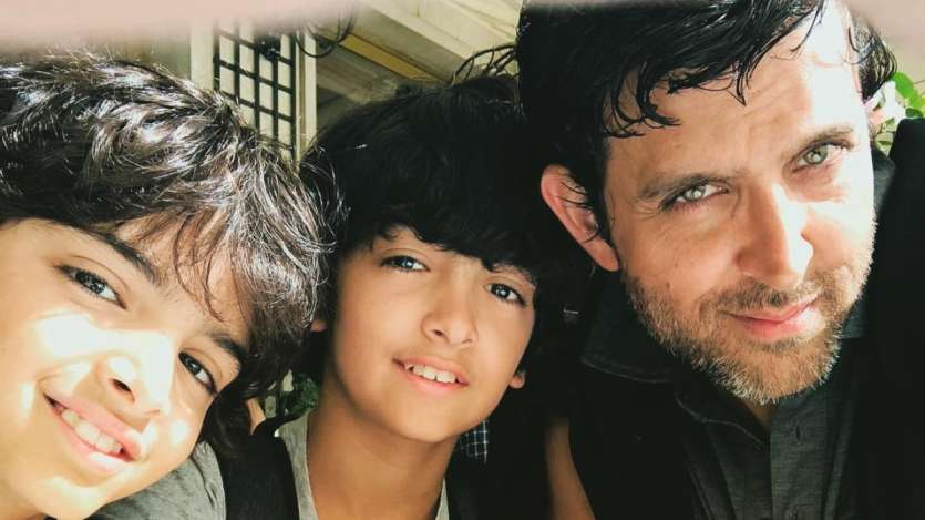 Hrithik Roshan is a doting father to Hrehaan and Hridaan, see their ...