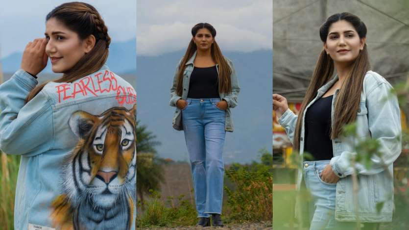 Sapna Choudhary Turns Boss Lady In White Pantsuit Ditching Her Regular Lehenga Saree Looks See