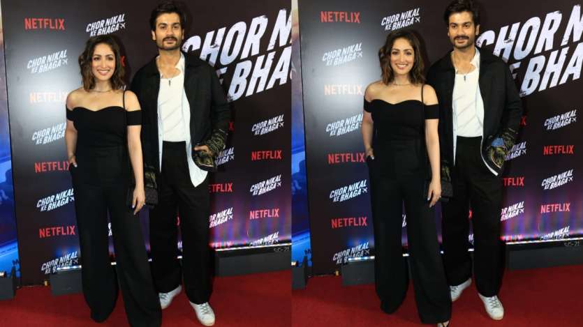 Chor Nikal Ke Bhaga screening: Yami Gautam and Sunny Kaushal look ...