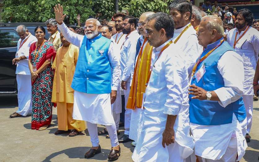 Lok Sabha elections 2024: PM Modi's show of NDA unity before filing nomination in Varanasi | PICS
