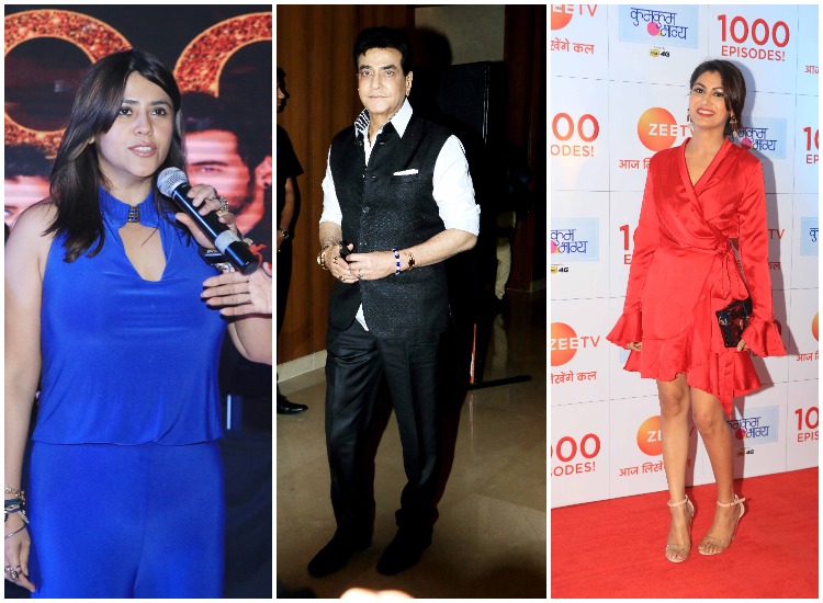 Father Jeetendra arrives in style at Ekta Kapoor's Kumkum Bhagya 1000 episode celebration bash ...