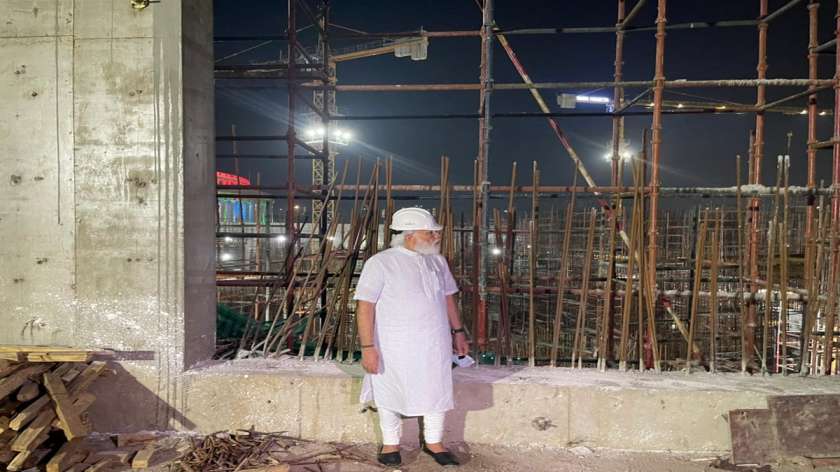 PM Modi inspects new Parliament building construction photos central ...