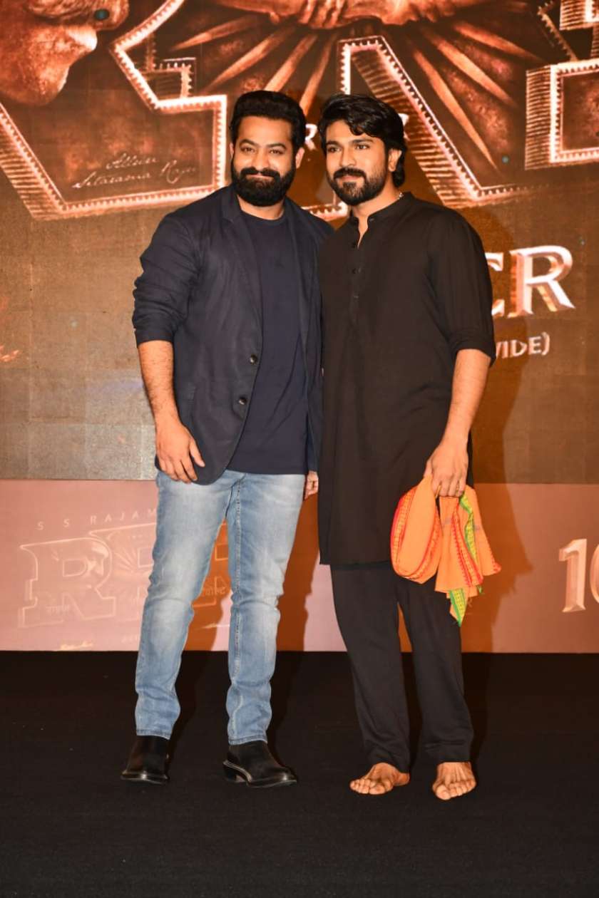 RRR Box Office success party: Ram Charan, Jr NTR and SS Rajamouli in ...