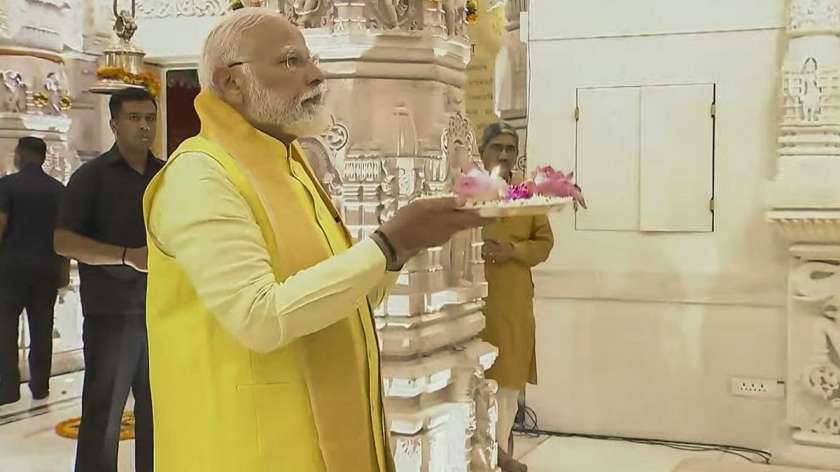 PM Modi visits Ram Temple, holds mega roadshow in Ayodhya ahead of Lok ...
