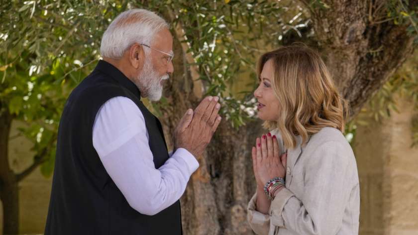 Handshakes and hugs mark PM Modi's first overseas visit to Italy post-re-election at G7 Summit ...