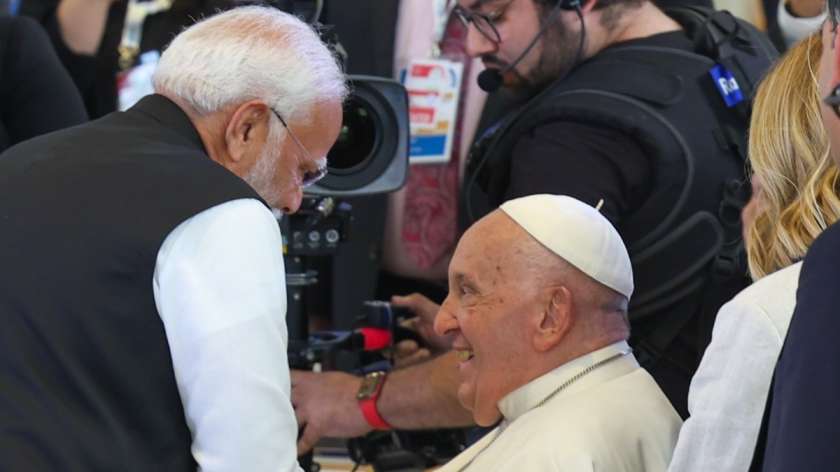 Handshakes and hugs mark PM Modi's first overseas visit to Italy post ...