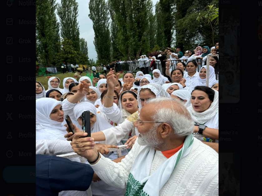 PM Modi's selfie moment with cheering participants as he leads yoga event in Srinagar | Pics