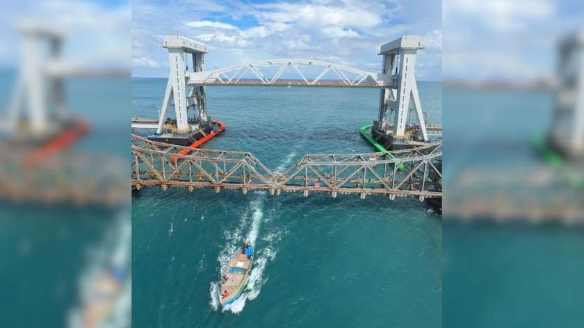 New Pamban Bridge: India's first vertical lift railway sea bridge takes ...