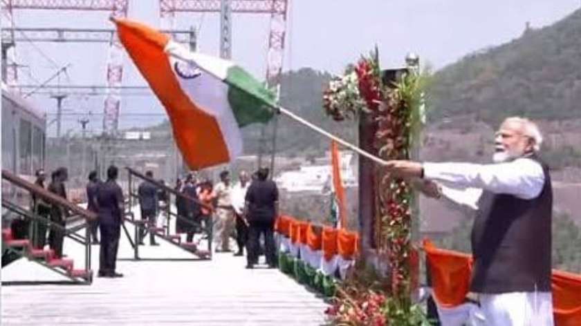 Chenab Bridge inauguration: Glimpses of world's highest rail arch bridge, PM Modi opens iconic ...