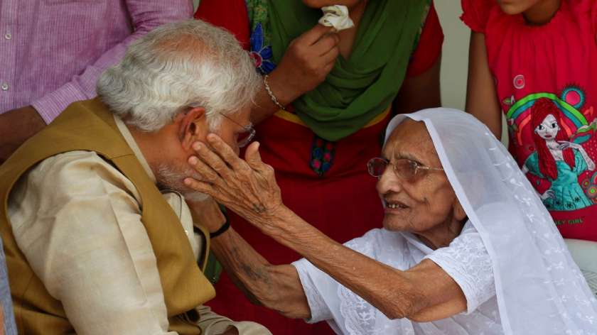 Heartfelt moments: PM Modi with his mother, Heeraben Modi | In pics