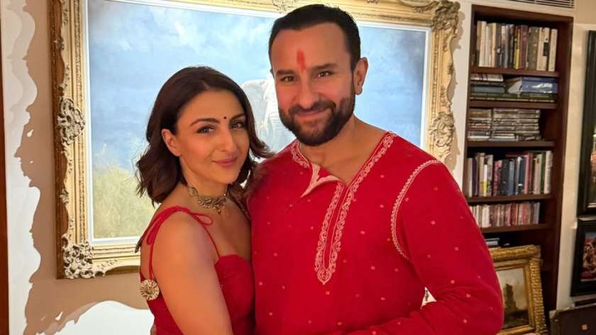 Festive vibes! Saif Ali Khan, Kareena, Ibrahim, Karisma, and Soha light ...