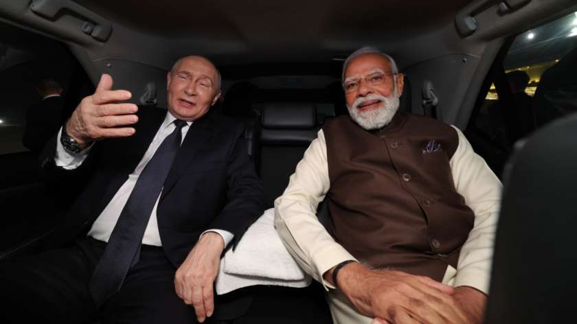 PM Modi-Putin 'bromance' in India: Handshake, hug and carpool | In pics
