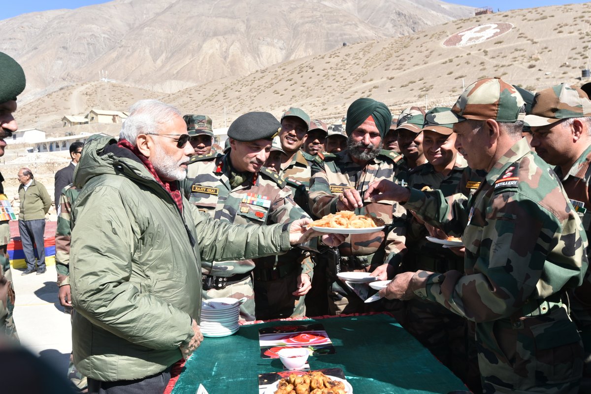 Fulfilled promise of OROP, says PM Modi; celebrates Diwali with armed ...