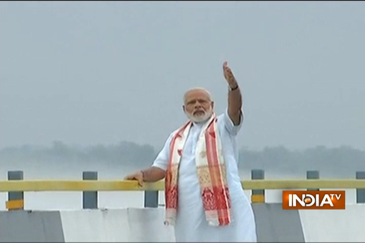 PM Modi inaugurates India's largest river bridge in Assam, names it ...