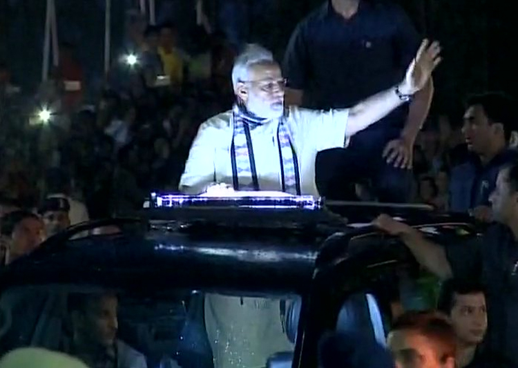 In home state Gujarat, PM Modi's show of strength with mega roadshow in ...