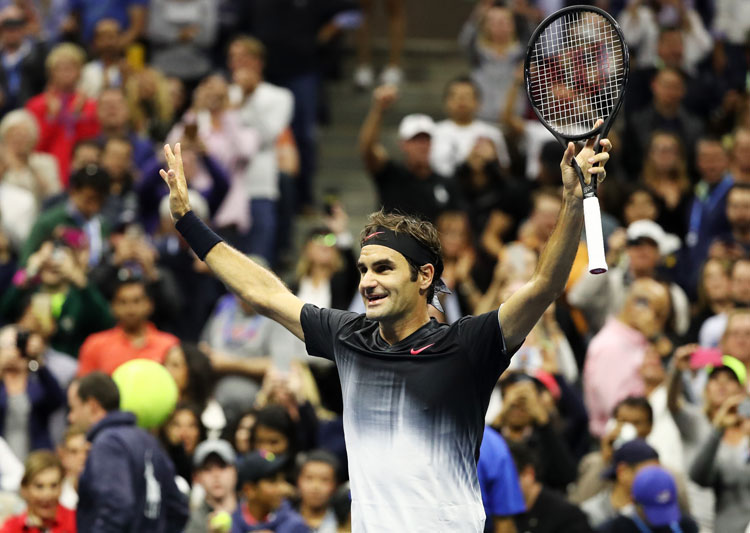 Roger Federer looks back at best in straight-sets win at US Open ...