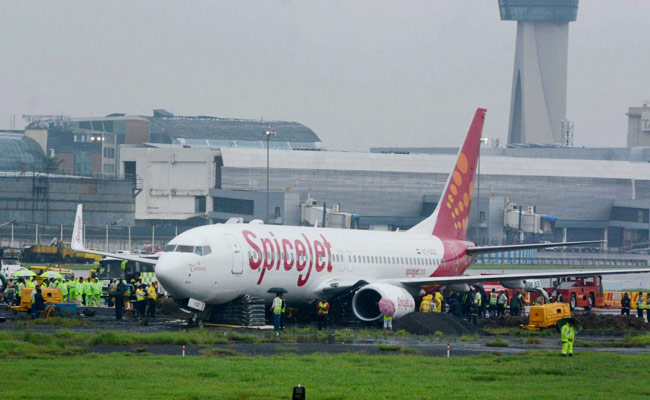 Two SpiceJet pilots grounded after plane with 183 on board skids off ...