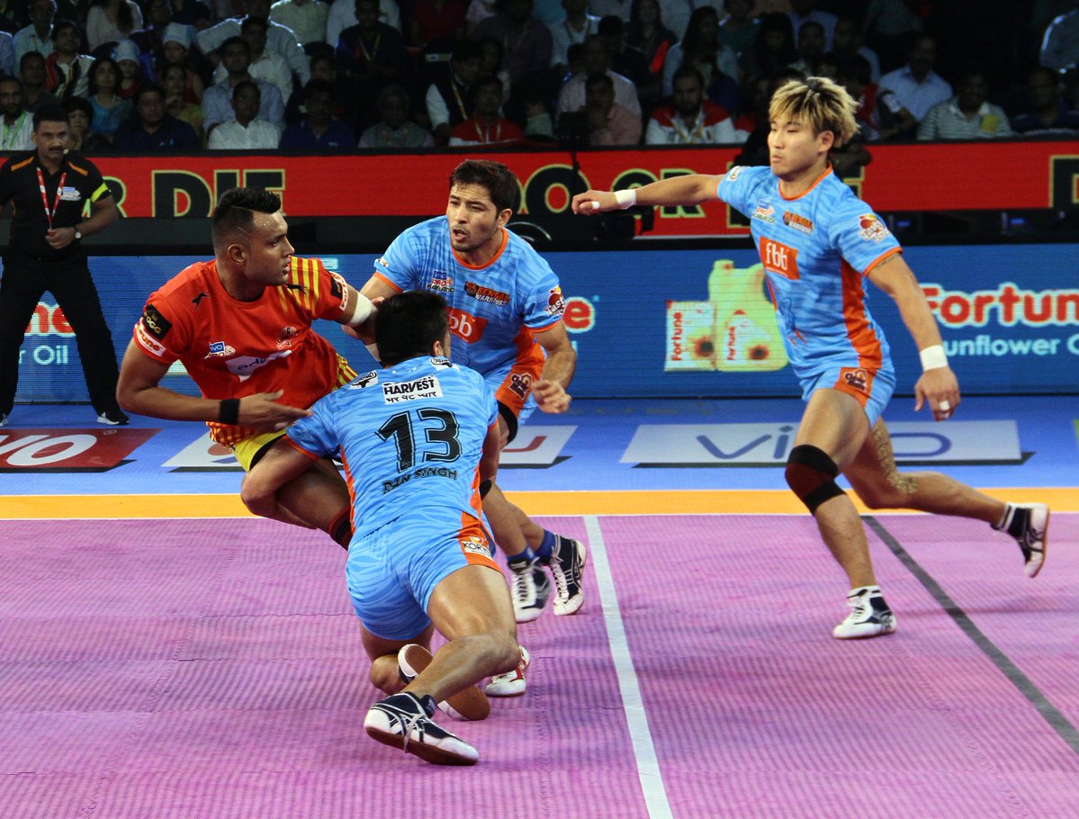 Pro Kabaddi League 2017: Gujarat Fortunegiants beat Bengal Warriors to ...