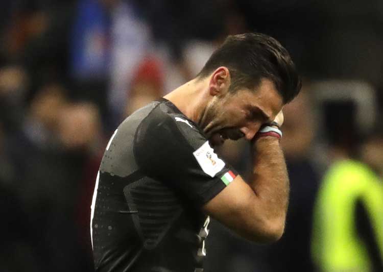 Gianluigi Buffon bids teary farewell after failed qualification, says ...