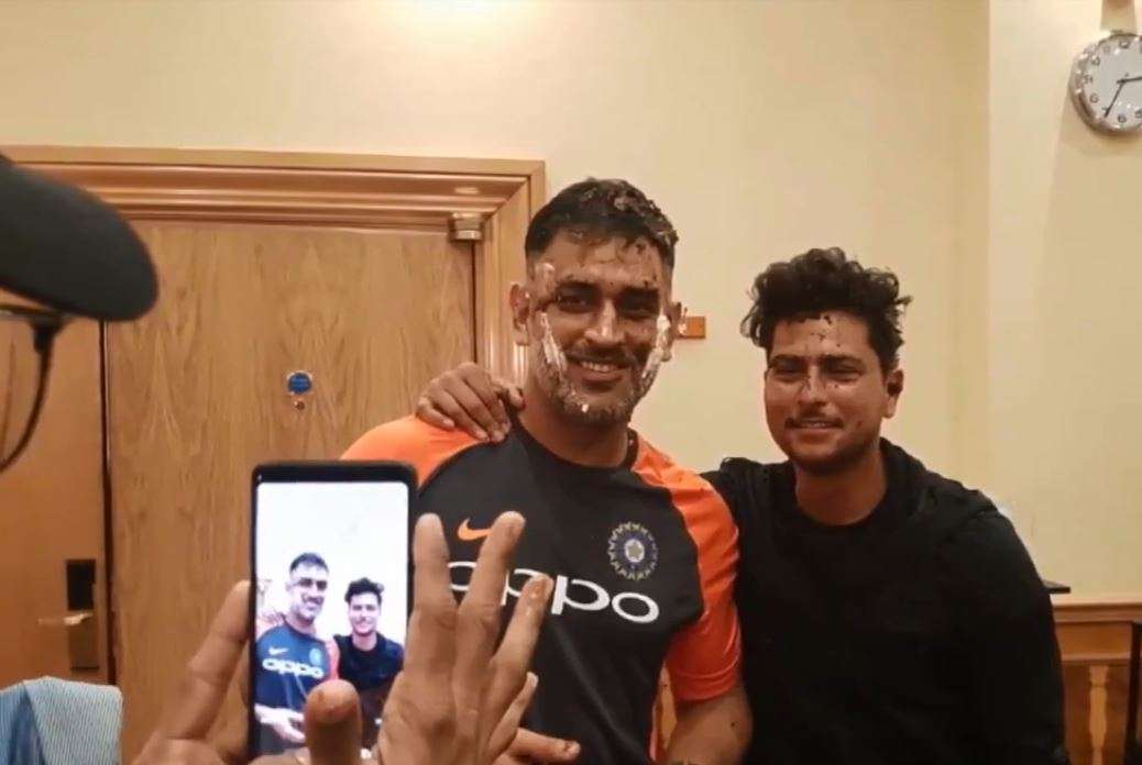 WATCH: MS Dhoni covers teammates in cake, thanks all for wishes on 37th ...