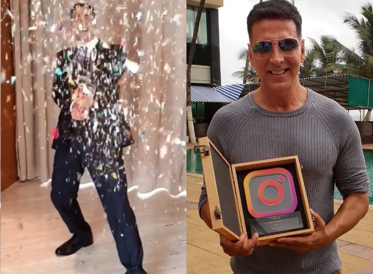 Akshay Kumar awarded with Gold on reaching 20 million followers on ...