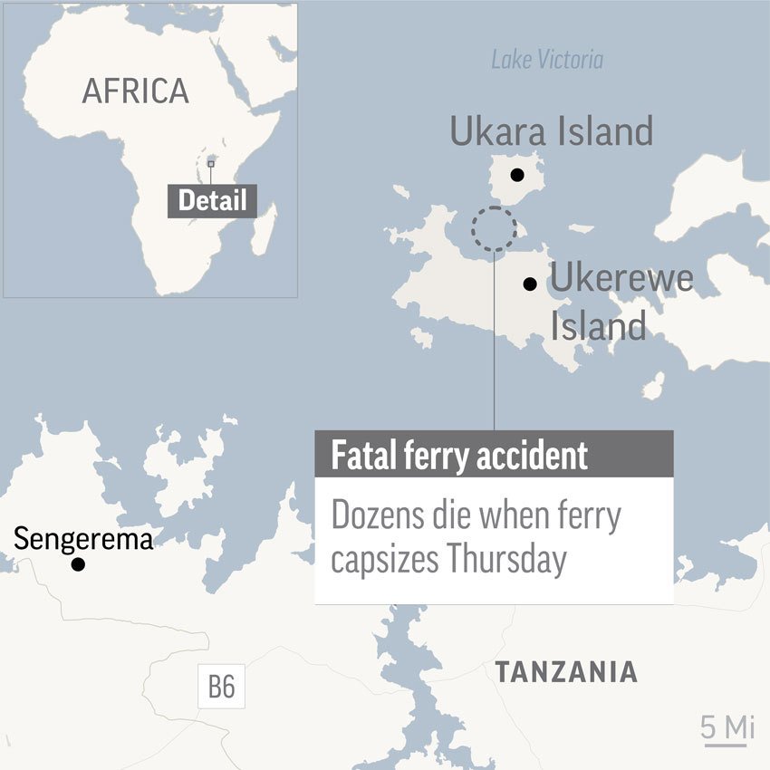 Tanzania ferry collapse: Death toll rises to 100, 37 rescued | World ...