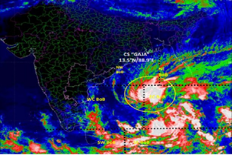Cyclonic storm 'Gaja' to make landfall in Andhra Pradesh, Tamil Nadu within next 48 hours, MeT ...