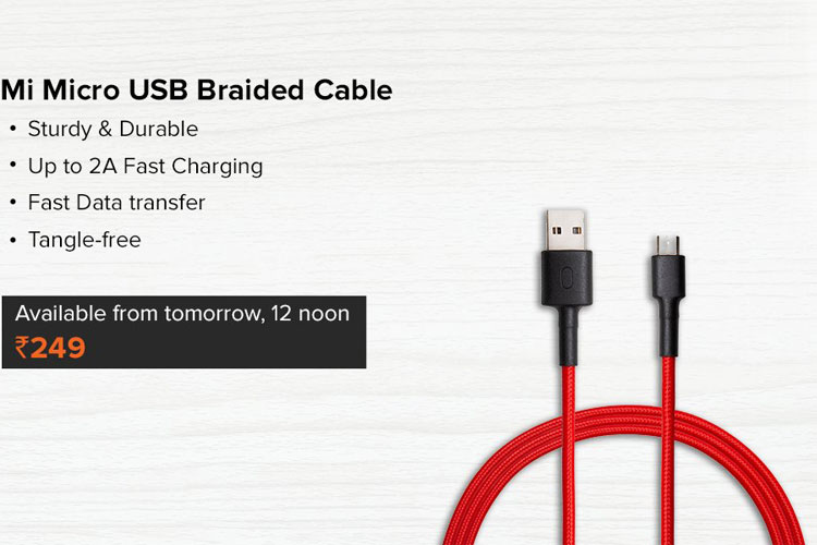 Xiaomi Mi Micro USB Braided Cable with 2A fast charging launched in ...