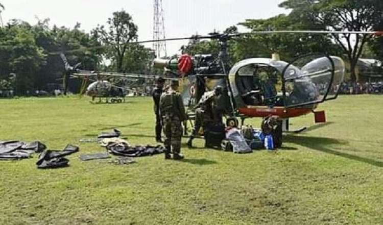 Army helicopter on flood rescue operation makes emergency landing ...