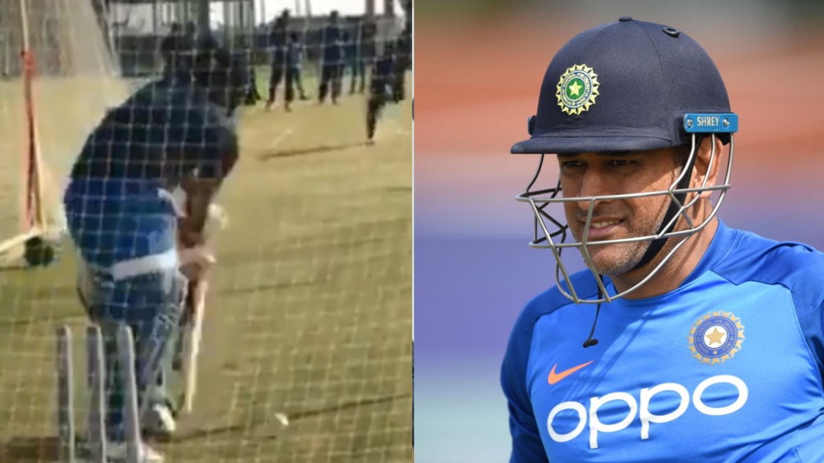 Watch: MS Dhoni returns to training, bats in net session | Cricket News ...