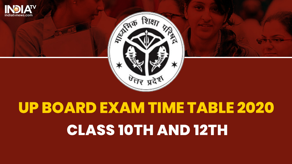 UP Board Time Table 2020: Check examination schedule for Class 10th ...