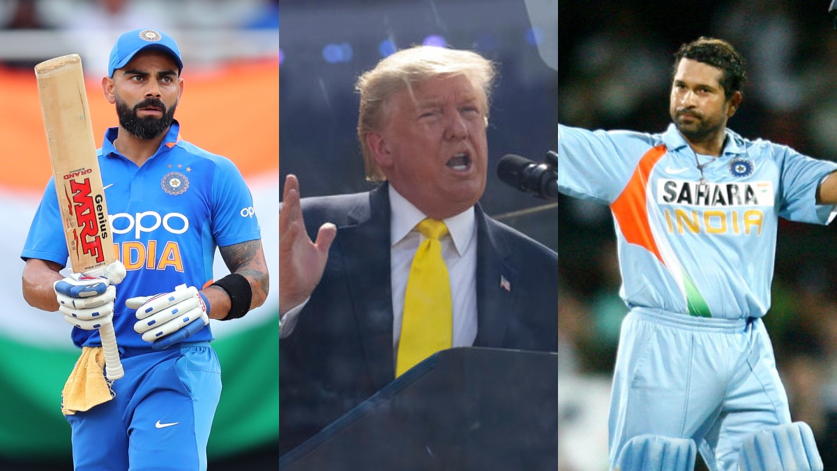 US President Donald Trump heaps praise on Sachin Tendulkar, Virat Kohli ...
