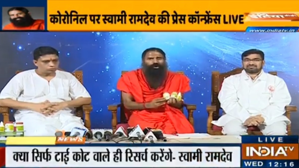 Have followed all protocols: Swami Ramdev during press conference on ...