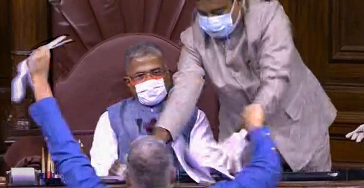 Farm Bills Rajya Sabha Chairman Likely To Take Action Against Mps Who