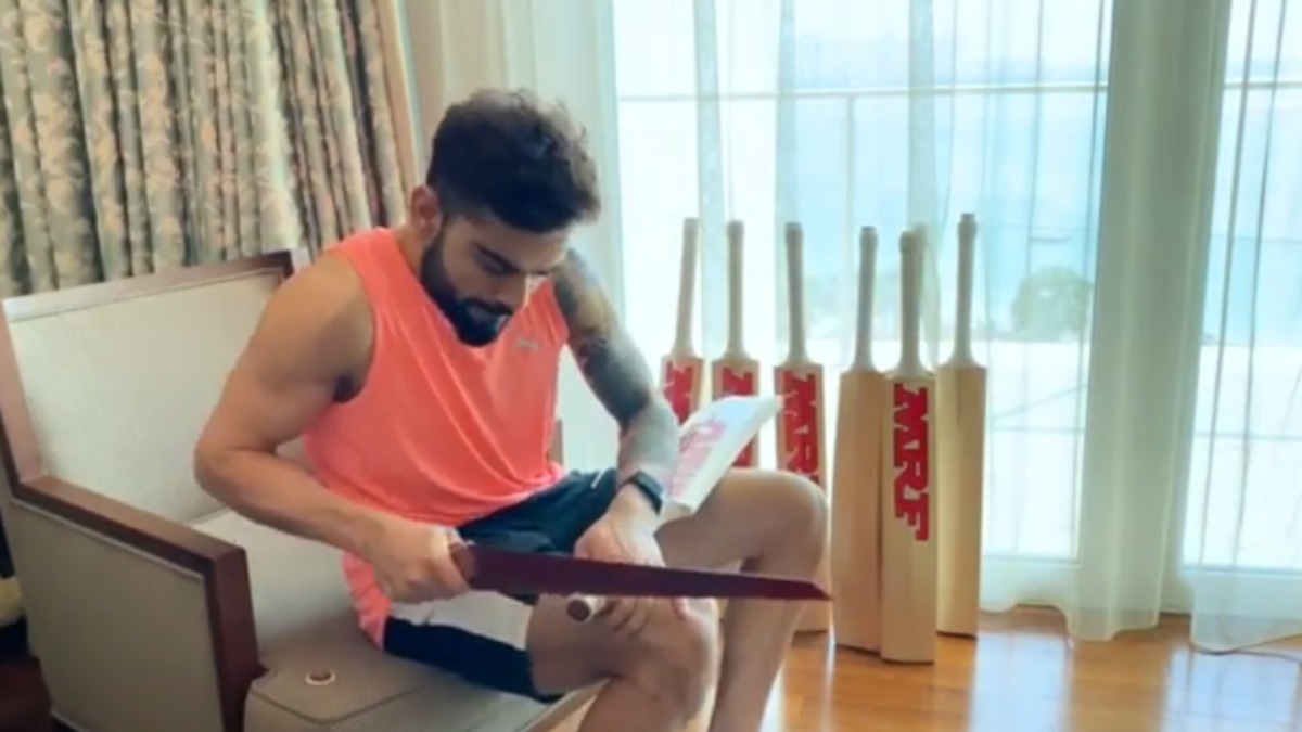 Its The Small Details That Matter Virat Kohli Fine Tunes His Bat