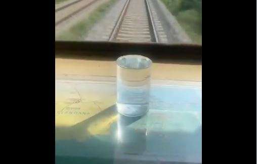 Bengaluru Mysuru train track high speed full glass water test video ...